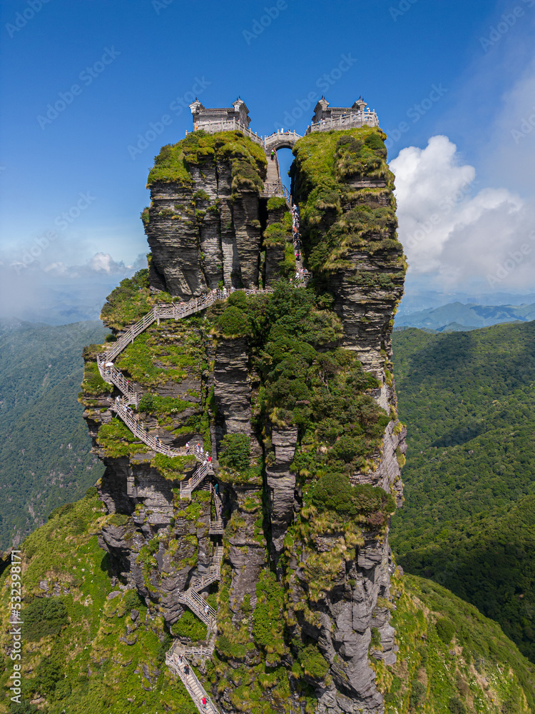 The Fanjingshan or Mount Fanjing, located in Tongren, Guizhou province ...