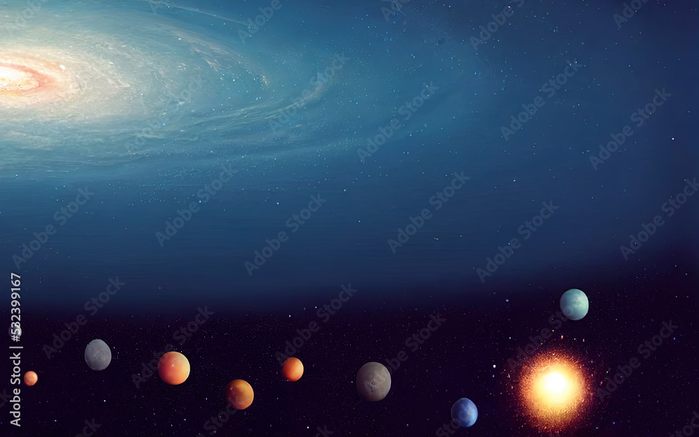 Vivid Creative Abstract Universe Cosmos Space Scene. Fantasy Backdrop ...