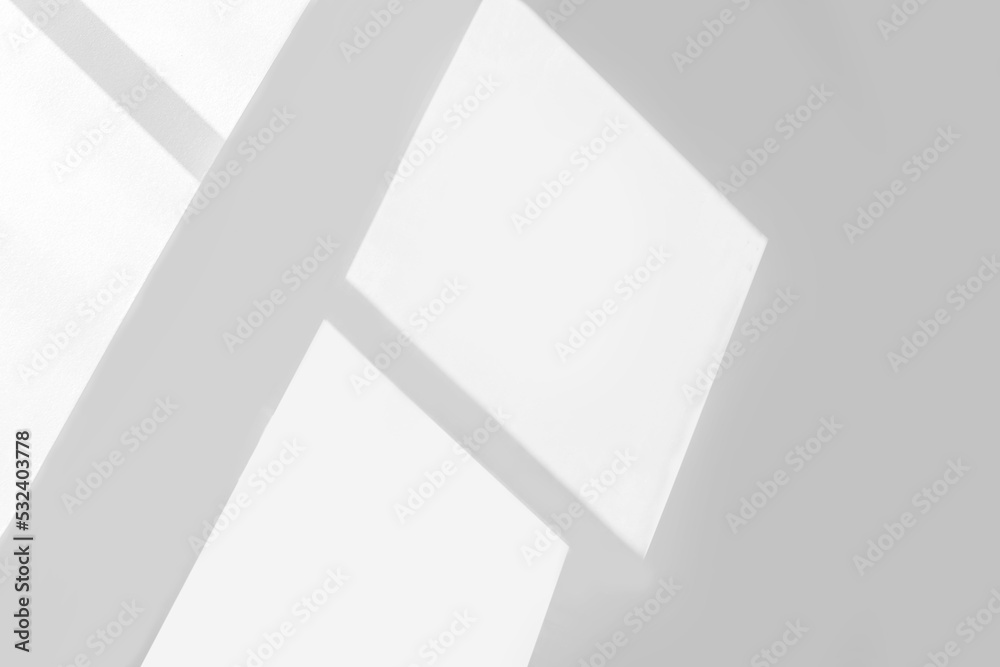 Gray shadow and light blur abstract background on white wall from ...