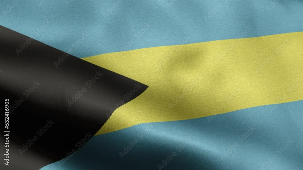 Flag Of Bahamas - Bahamas Flag High Detail - National flag Bahamas wave ...
