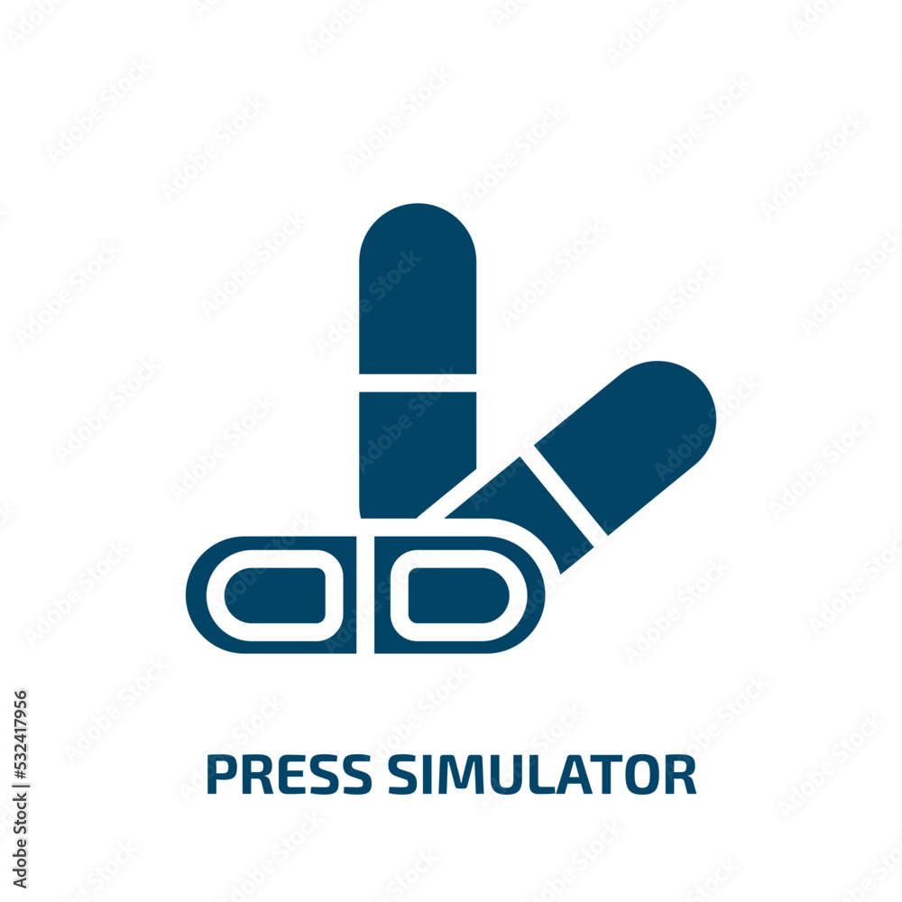 press simulator icon from gym and fitness collection. Filled press ...