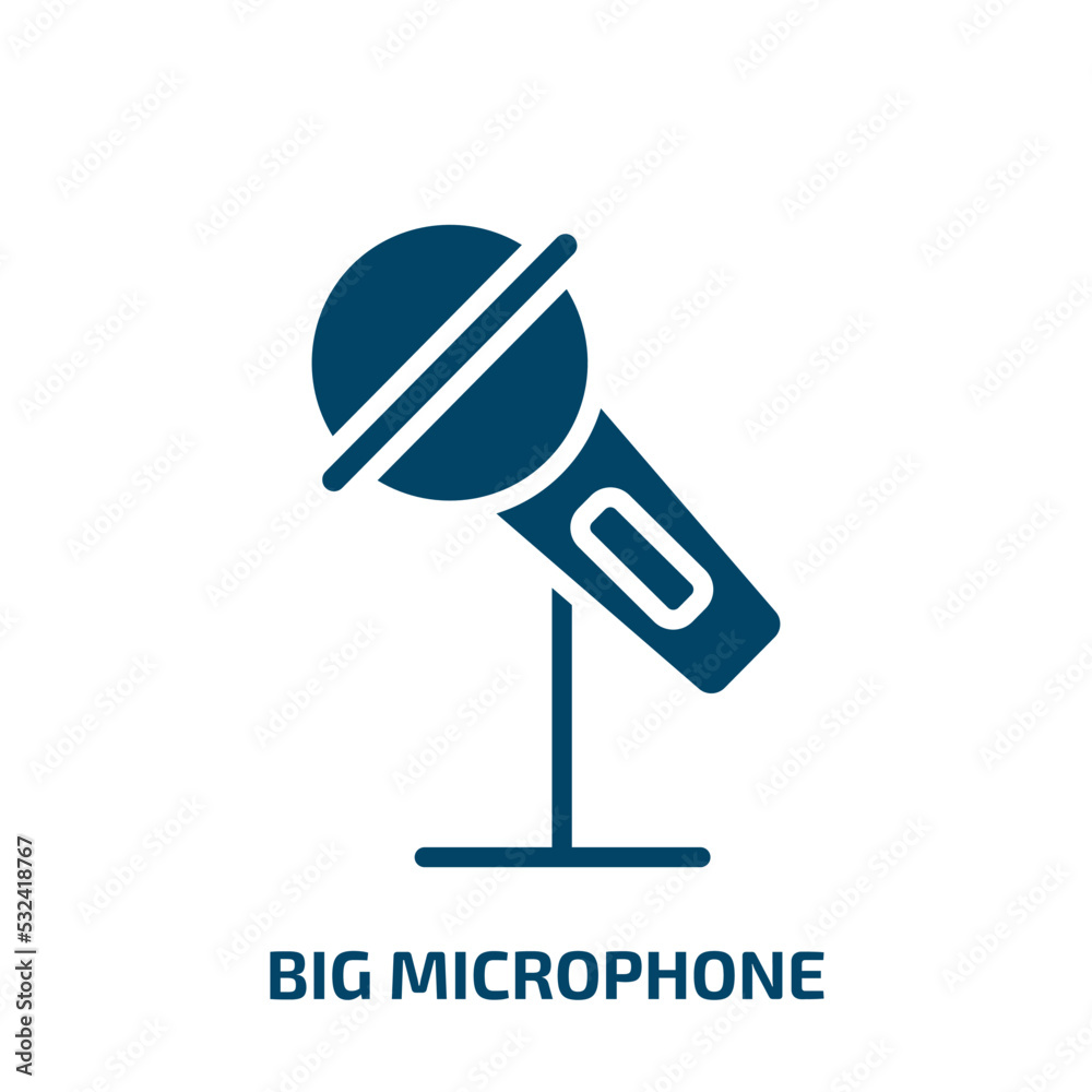 big microphone icon from technology collection. Filled big microphone ...