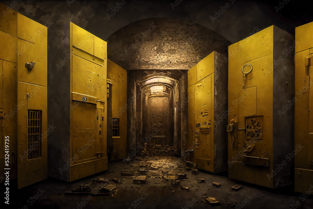 Concept art showing inside Fort Knox with gold reserves and ...