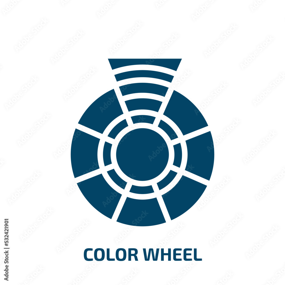 color wheel icon from geometry collection. Filled color wheel, wheel ...
