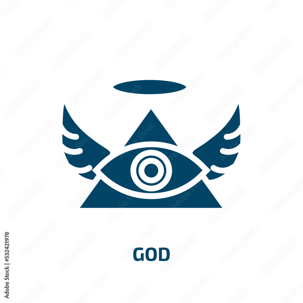 god icon from religion collection. Filled god, catholic, church glyph ...