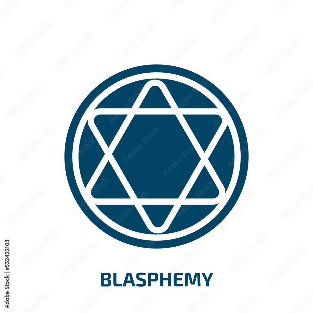 blasphemy icon from religion collection. Filled blasphemy, magic ...