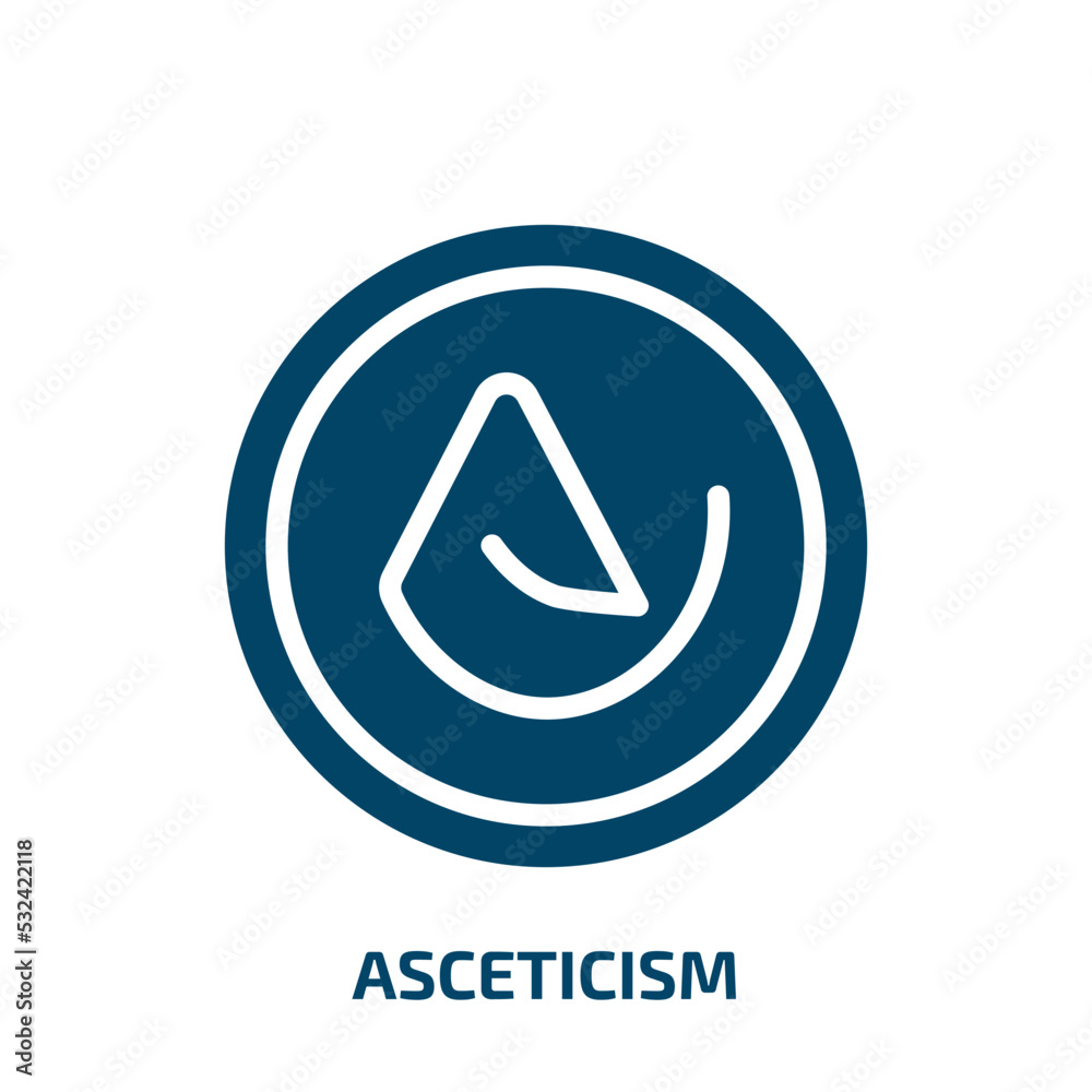 asceticism icon from religion collection. Filled asceticism, human ...