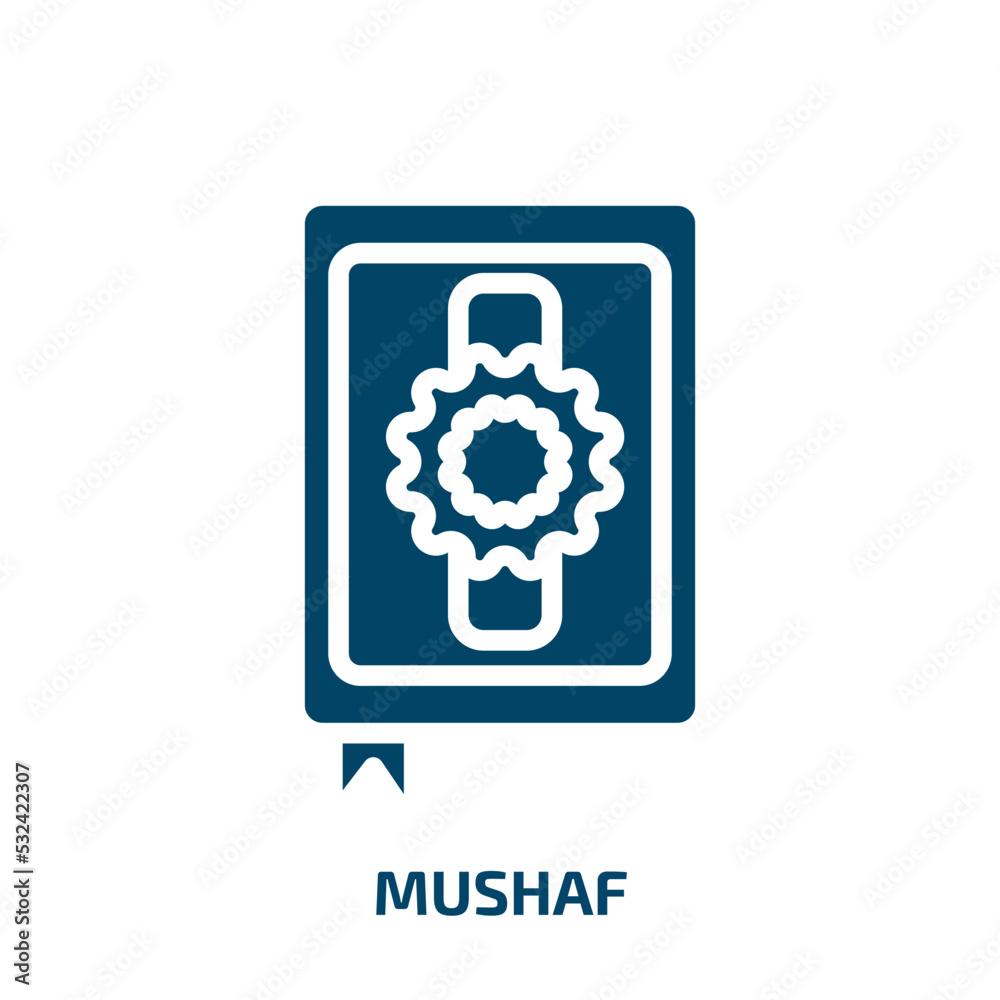 mushaf icon from religion collection. Filled mushaf, religion, mosque ...
