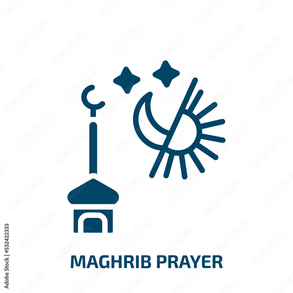 maghrib prayer icon from religion collection. Filled maghrib prayer ... maghrib prayer icon from religion collection. Filled maghrib prayer ...
