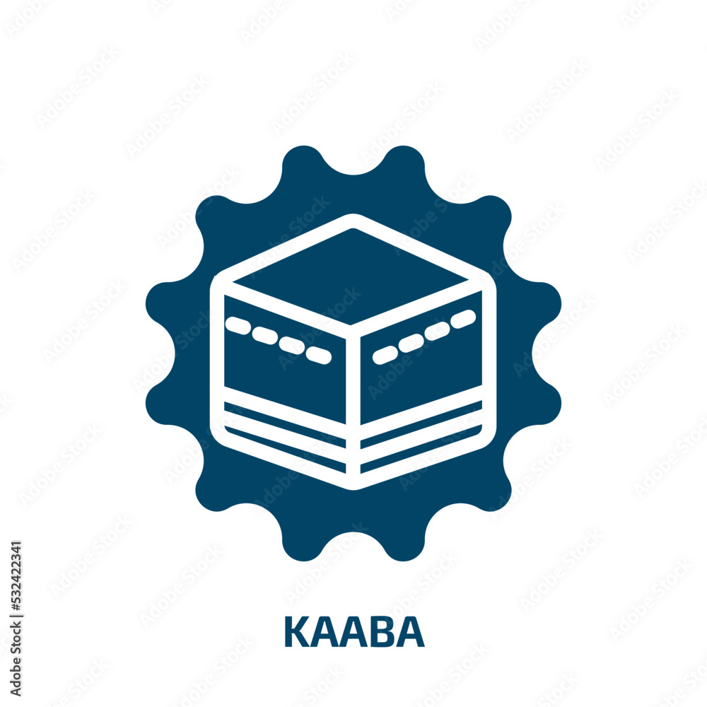 kaaba icon from religion collection. Filled kaaba, mecca, islam glyph ...