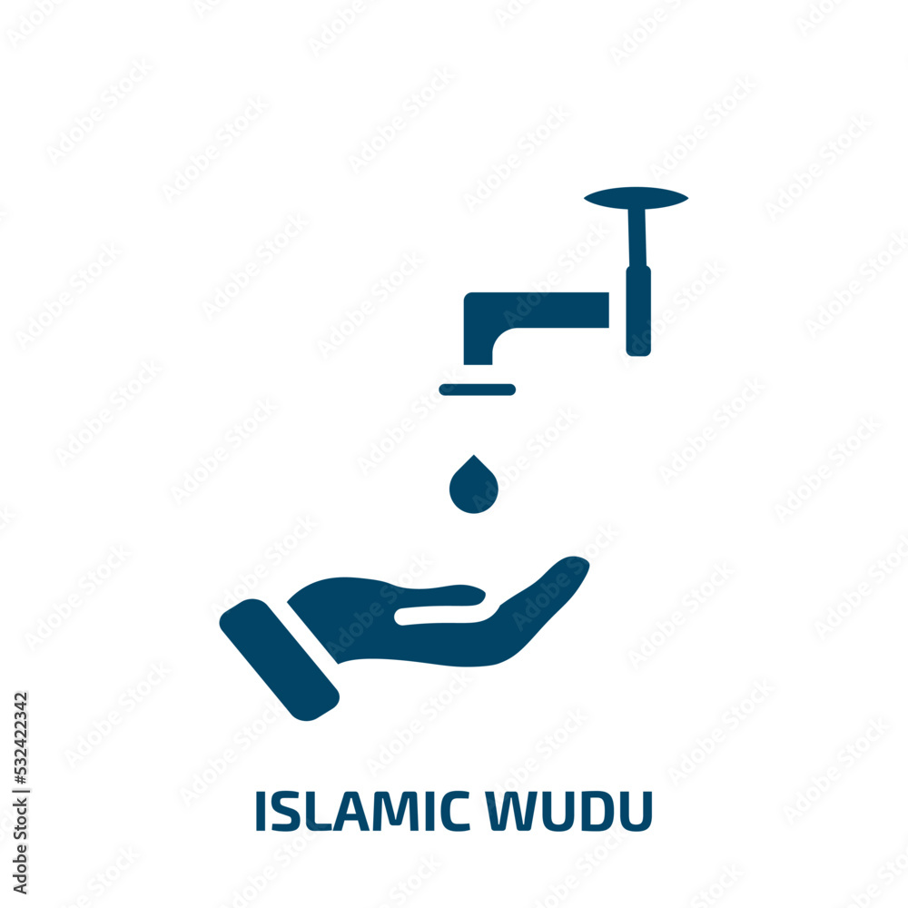 Vecteur Stock islamic wudu icon from religion collection. Filled ...