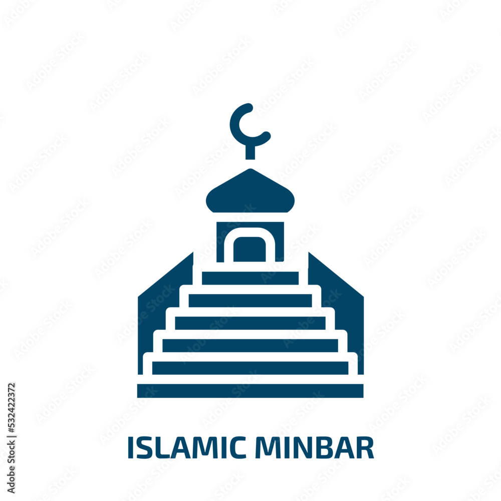 islamic minbar icon from religion collection. Filled islamic minbar ...