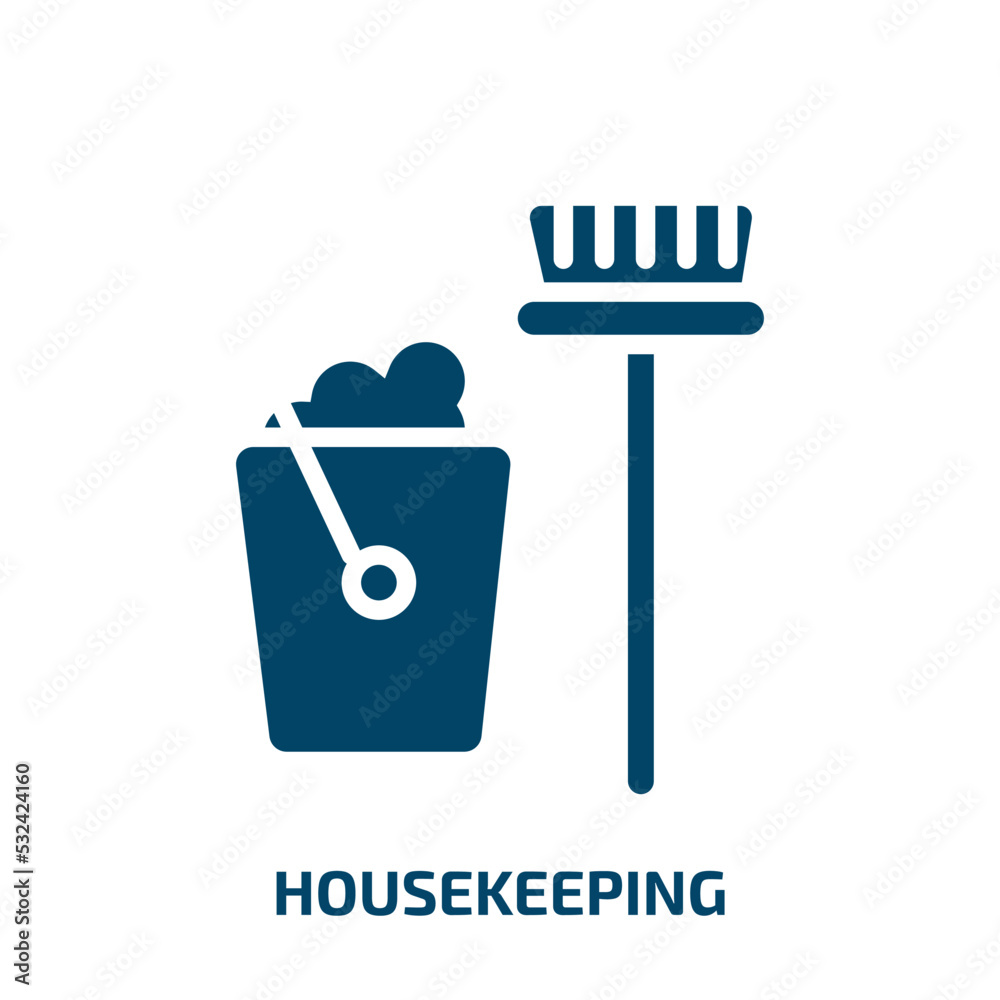 housekeeping icon from cleaning collection. Filled housekeeping, clean ...