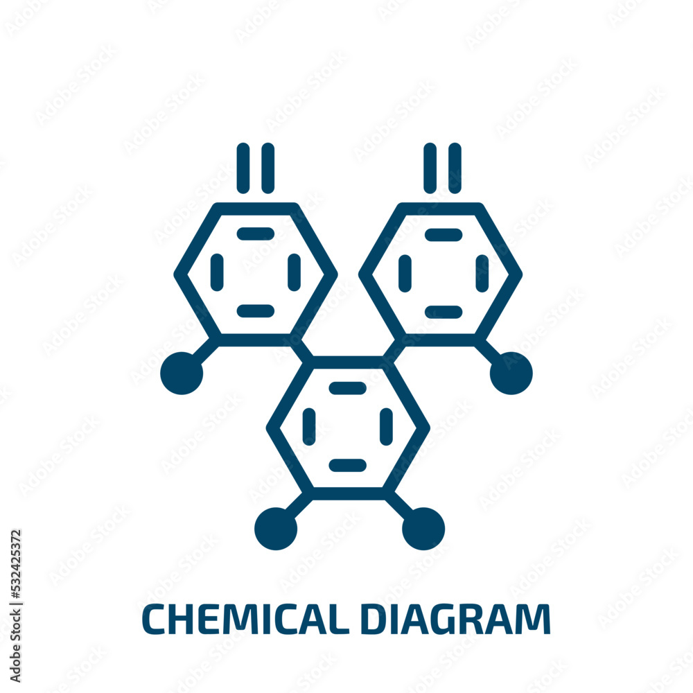 chemical diagram icon from education collection. Filled chemical ...