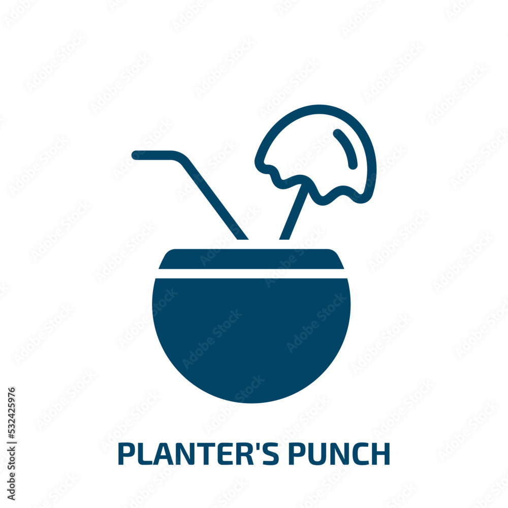 planter's punch icon from drinks collection. Filled planter's punch ...
