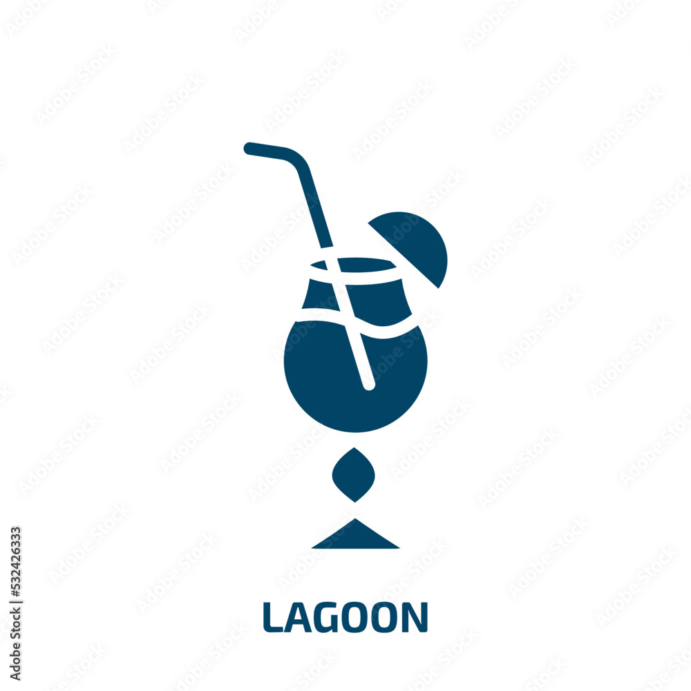 blue lagoon icon from drinks collection. Filled blue lagoon, cocktail ...