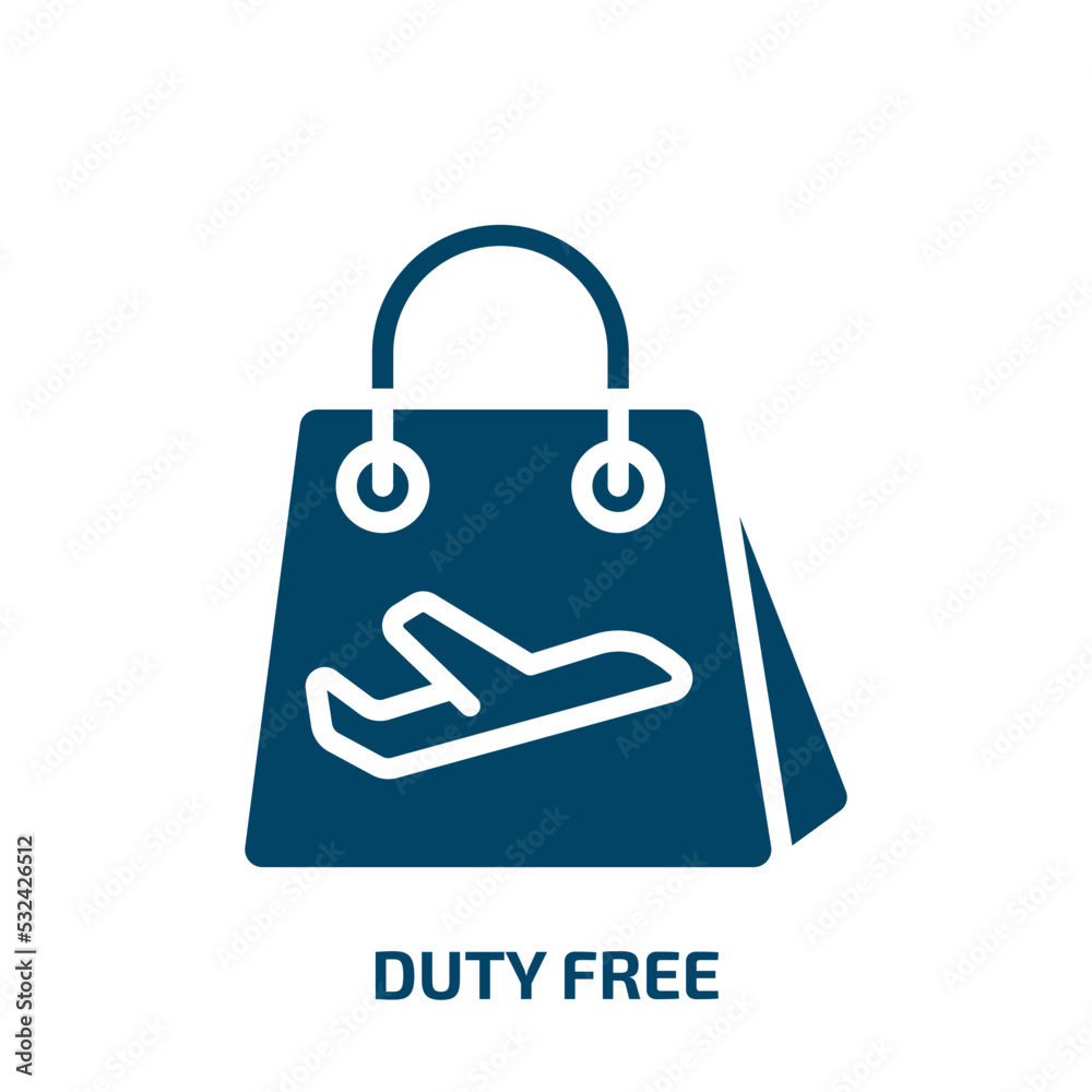 duty free icon from delivery and logistic collection. Filled duty free ...