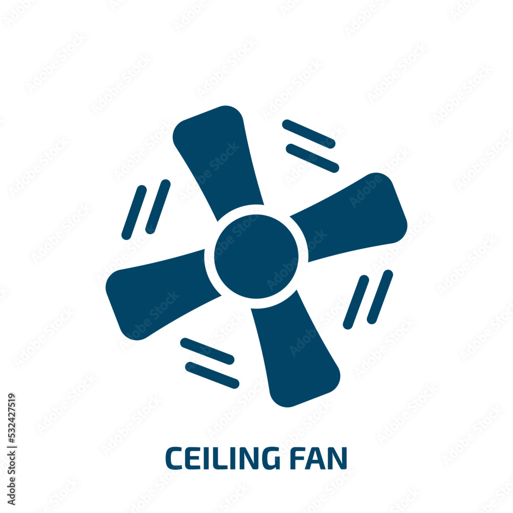 ceiling fan icon from electronic devices collection. Filled ceiling fan ...