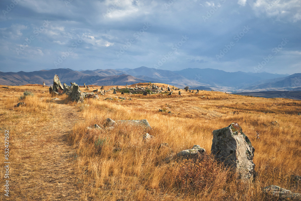 Carahunge prehistoric archaeological site in Armenia known as Zorats ...
