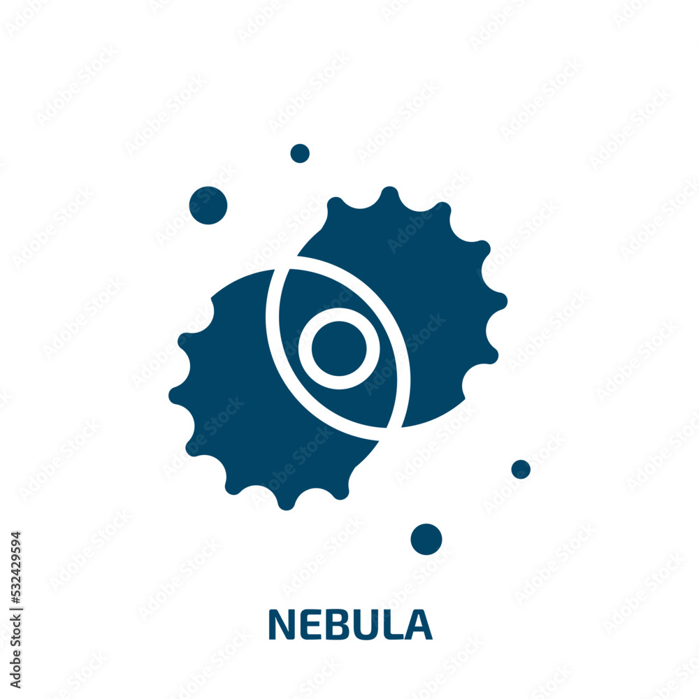 nebula icon from astronomy collection. Filled nebula, space, galaxy ...
