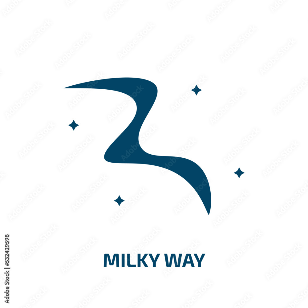 milky way icon from astronomy collection. Filled milky way, planet ...