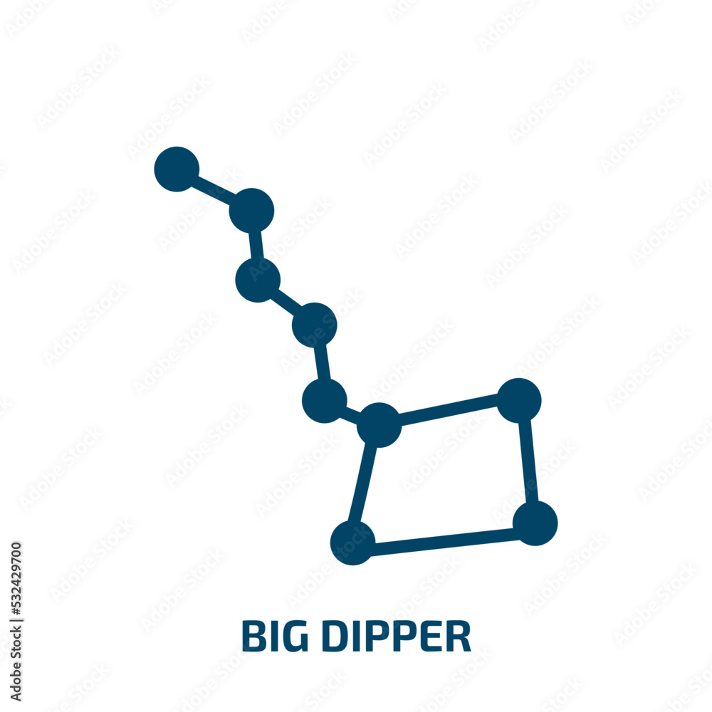 big dipper icon from astronomy collection. Filled big dipper, big ...