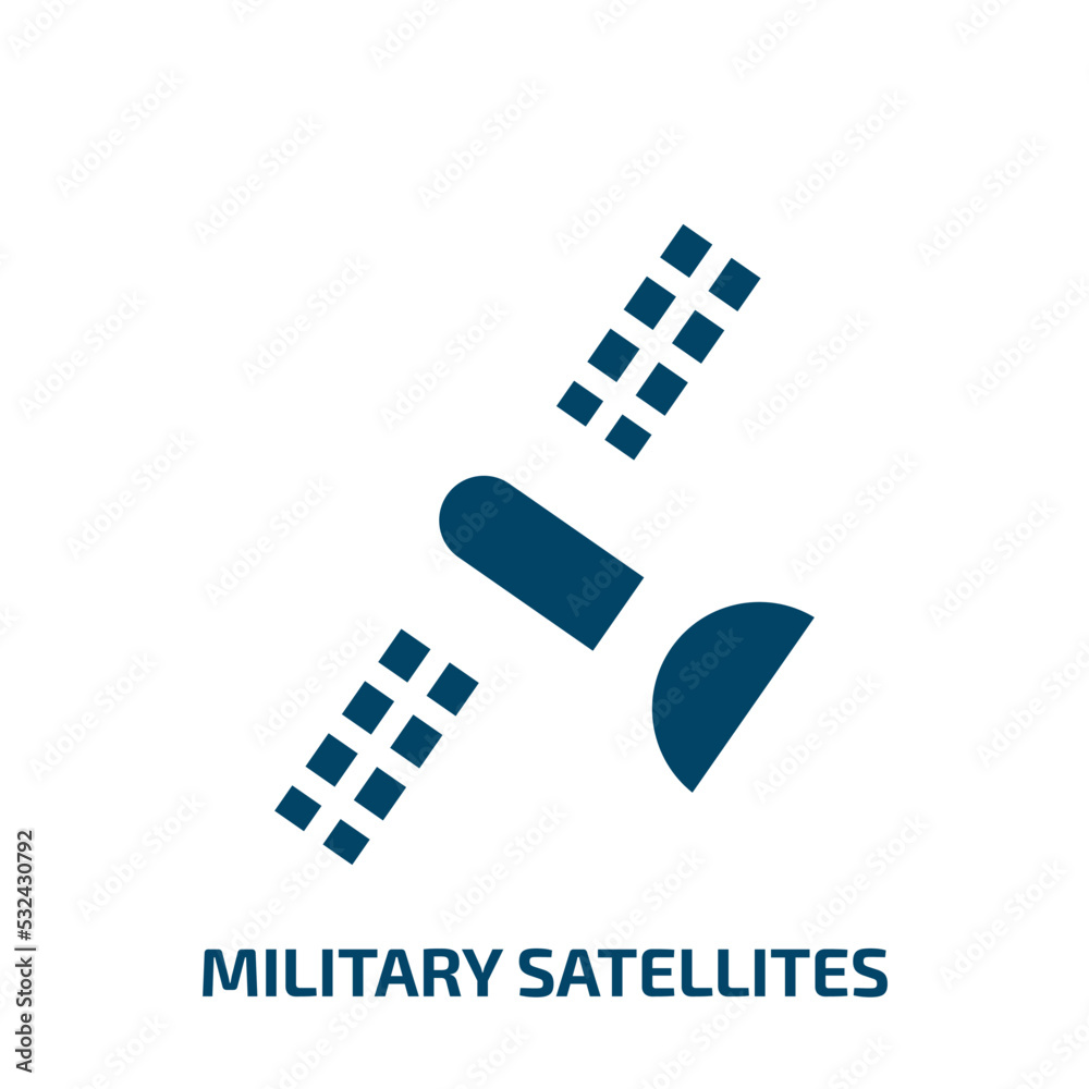 military satellites icon from army and war collection. Filled military ...