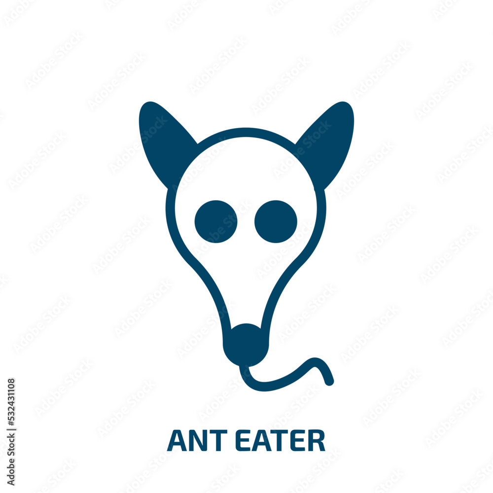 ant eater icon from animals collection. Filled ant eater, wildlife ...