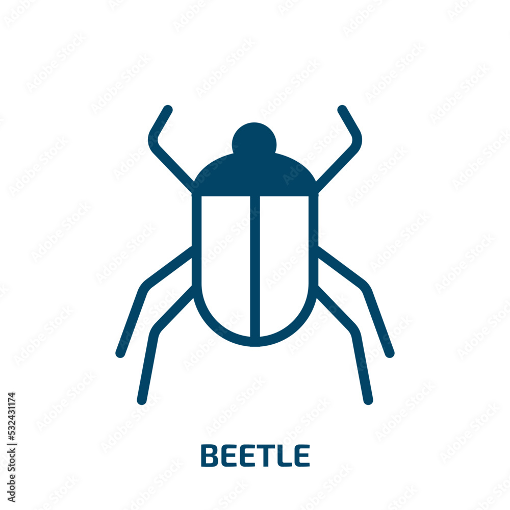 beetle icon from animals collection. Filled beetle, summer, insect ...