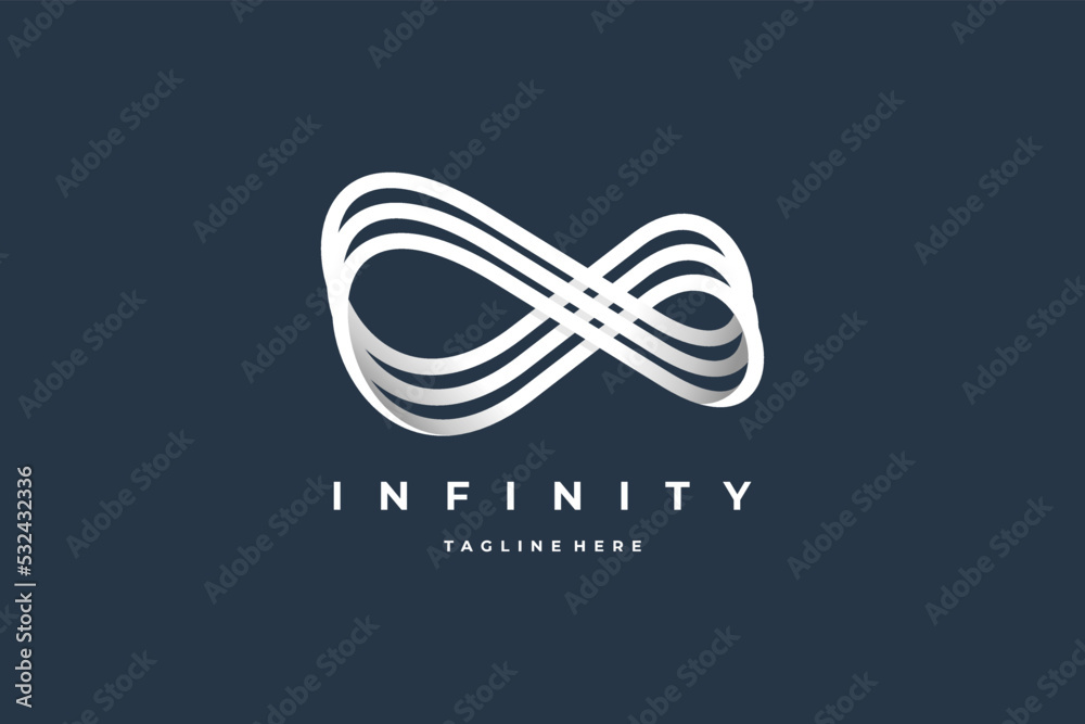 infinity line logo design, loop line logo Stock Vector | Adobe Stock