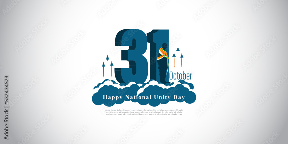 vector illustration for national unity day of India-31st October Stock ...