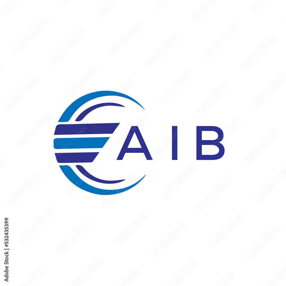 AIB letter logo. AIB blue image on white background. AIB vector logo ...