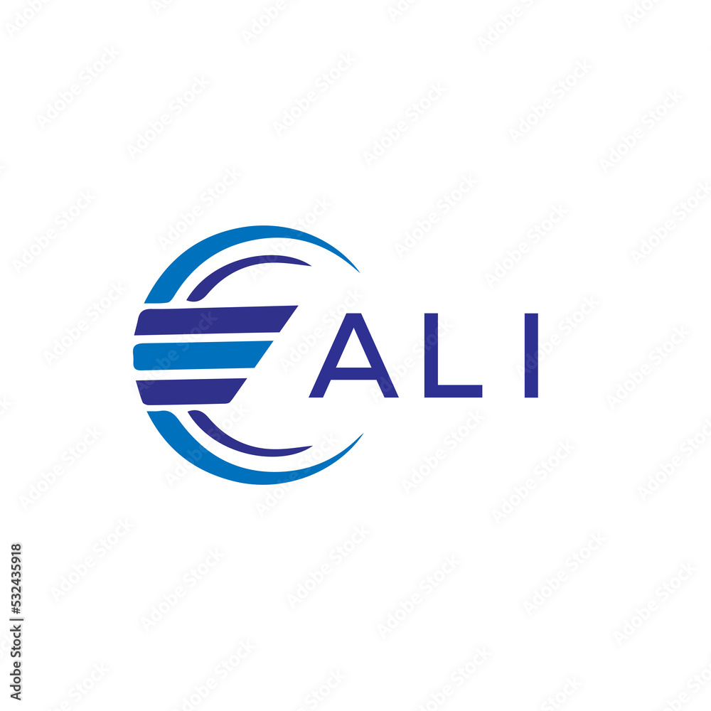 ALI letter logo. ALI blue image on white background. ALI vector logo ...