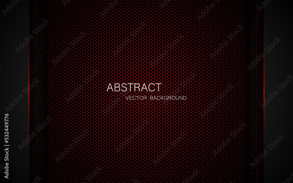 Dark steel mesh abstract background with black polygon shapes with ...