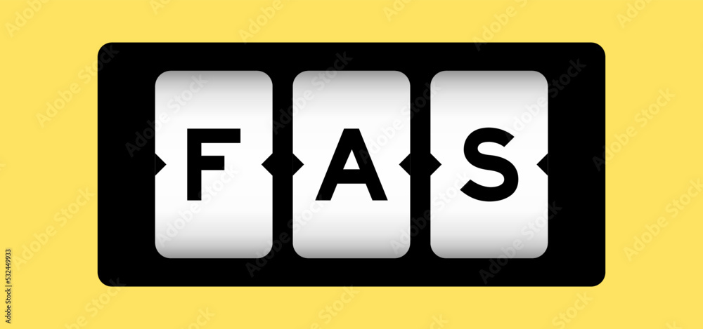 Black color in word FAS (Abbreviation of Fetal alcohol syndrome, Free ...