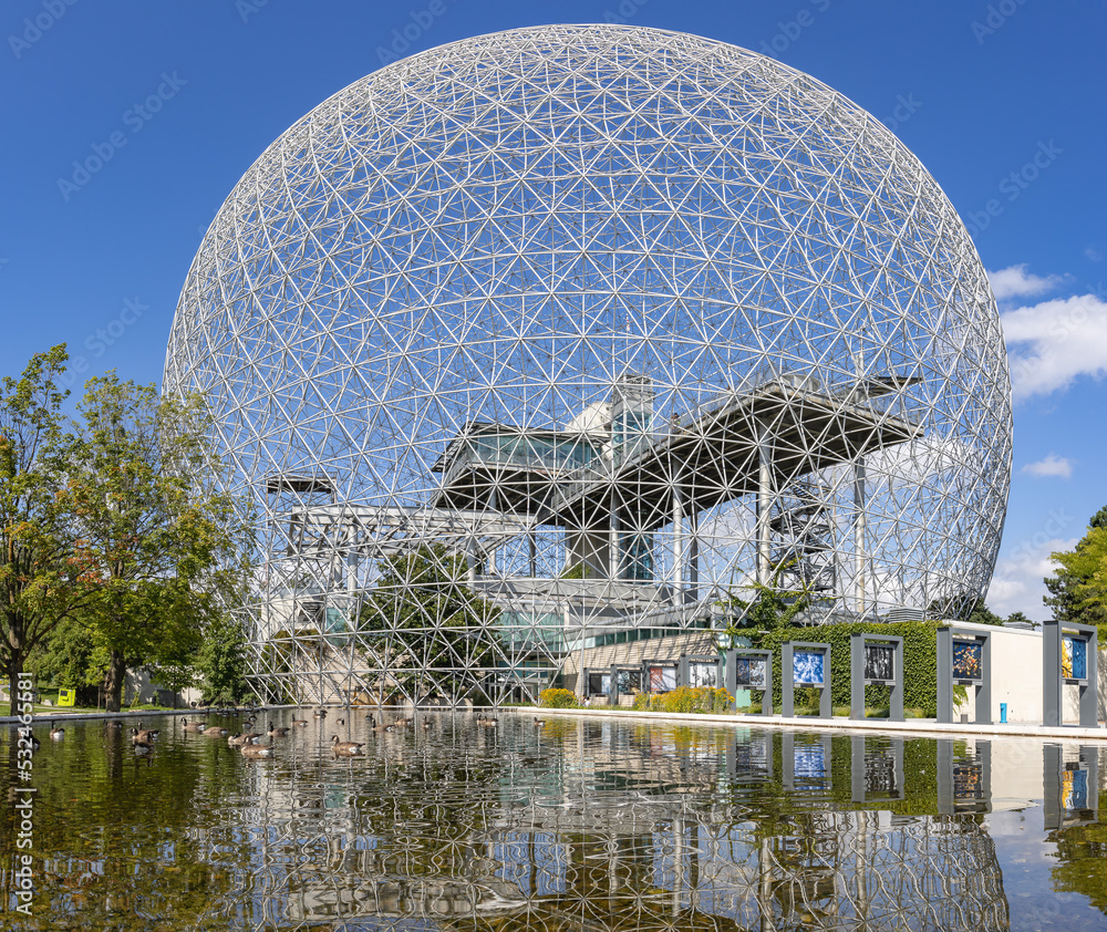 Montreal, Quebec / Canada - August 27, 2022: Montreal Biosphere on St ...