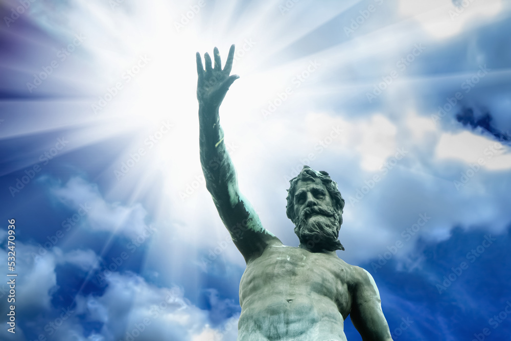 Mighty god Zeus (Jupiter). The king of Olympian gods and the ruler of ...