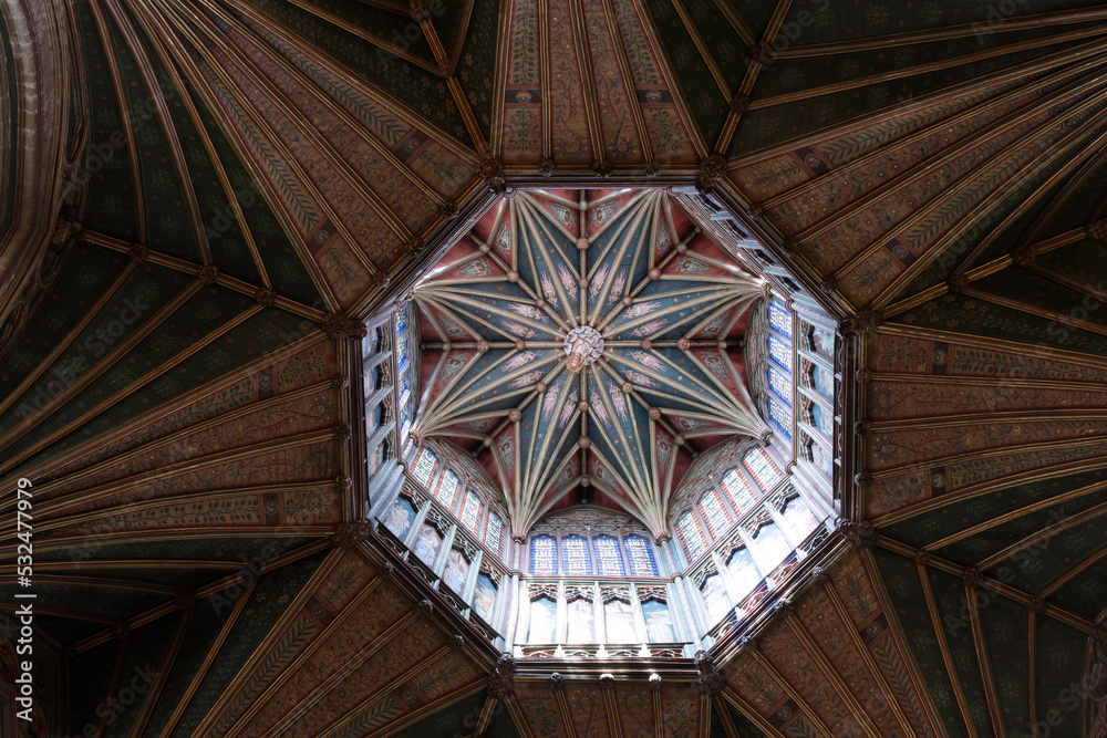 ELY, CAMBRIDGESHIRE, UK - SEPTEMBER 12 2022: Interior of Ely Cathedral ...