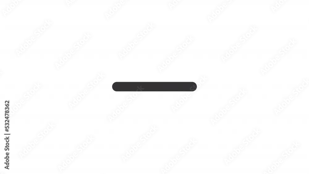 Animated minus linear ui icon. Remove information. Seamless loop 4k ...