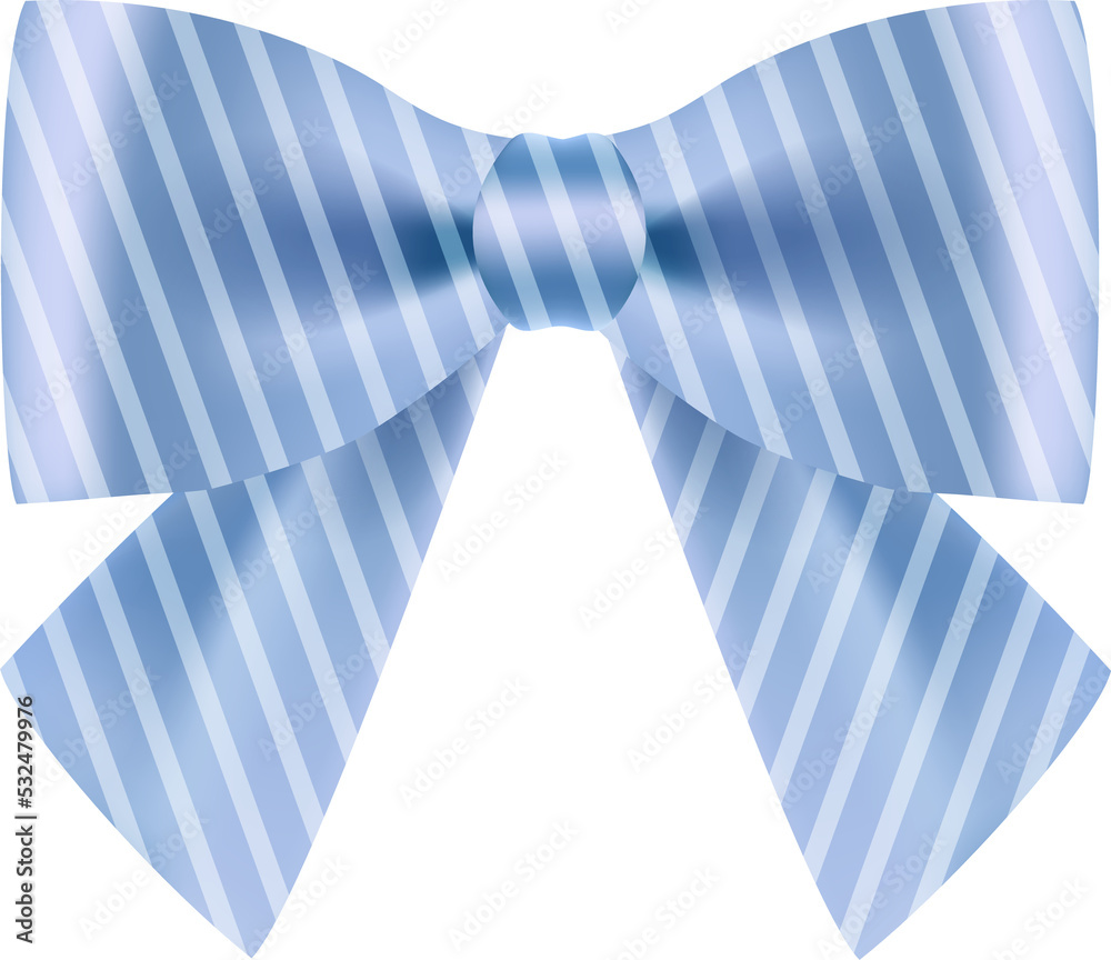 Elegant shiny light blue satin bow illustration. Bow isolated on transparent background Stock ...