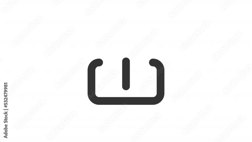 Animated upload linear ui icon. Send to server. Digital storage. Seamless loop 4k video with ...