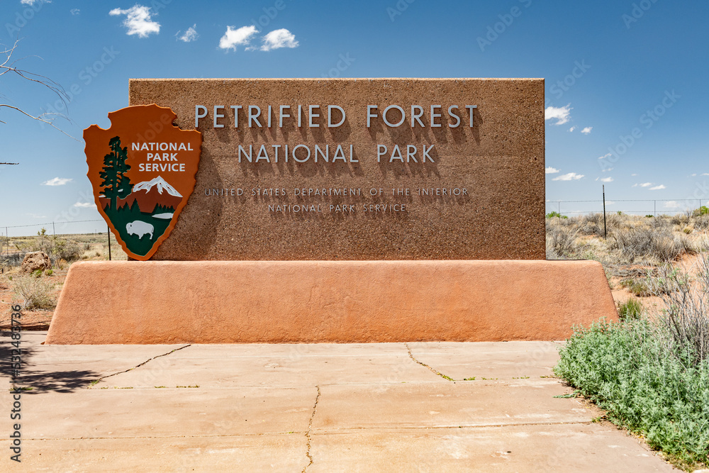Petrified Forest National Park Sign