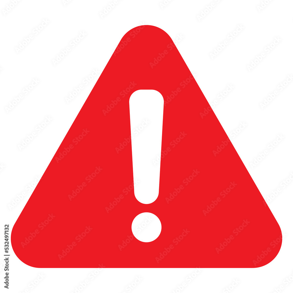 Warning sign icon transparent background Stock 일러스트레이션 | Adobe Stock