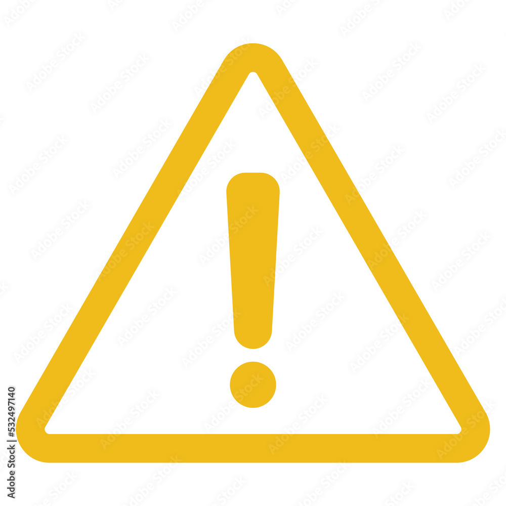 Warning sign icon transparent background Stock Illustration | Adobe Stock