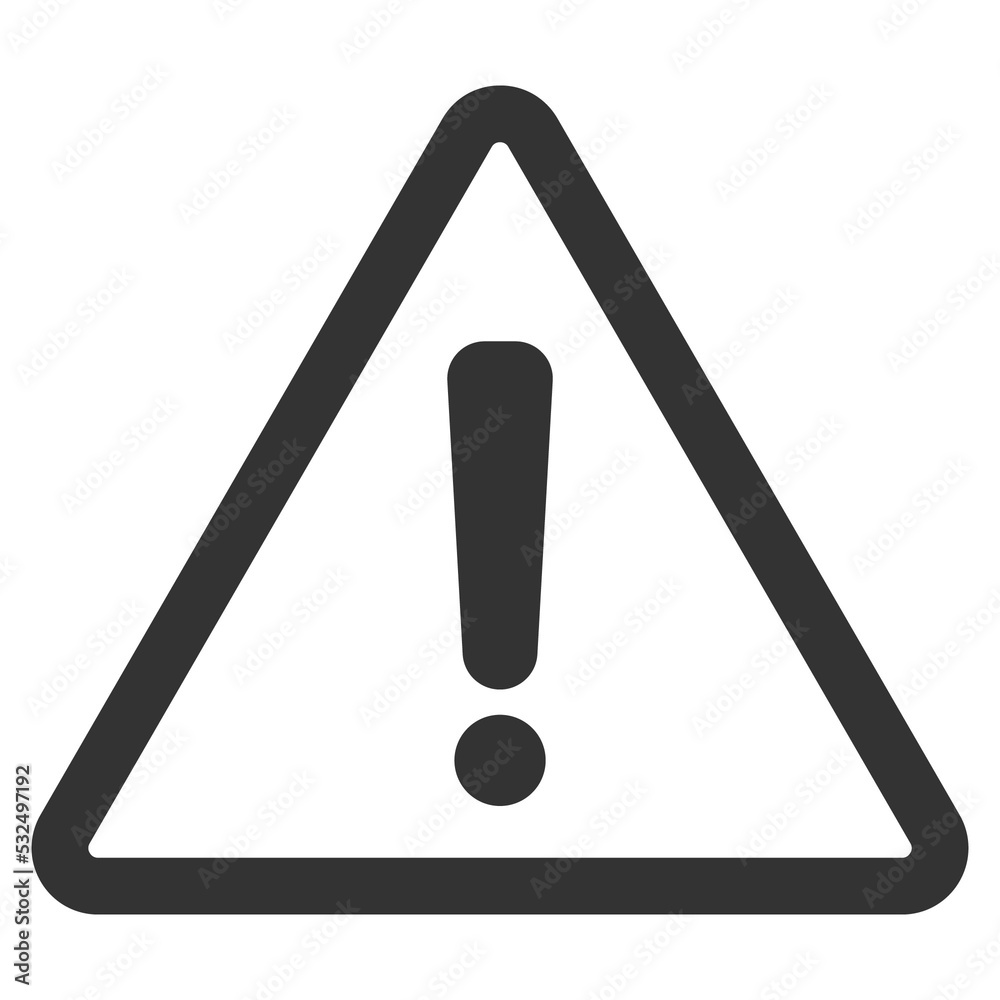 Warning sign icon transparent background Stock Illustration | Adobe Stock