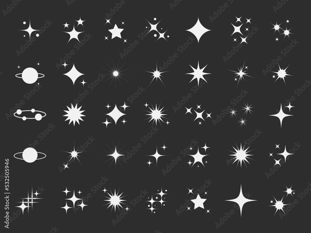 Super premium set vector star modern stars. Sparkle star icon ...