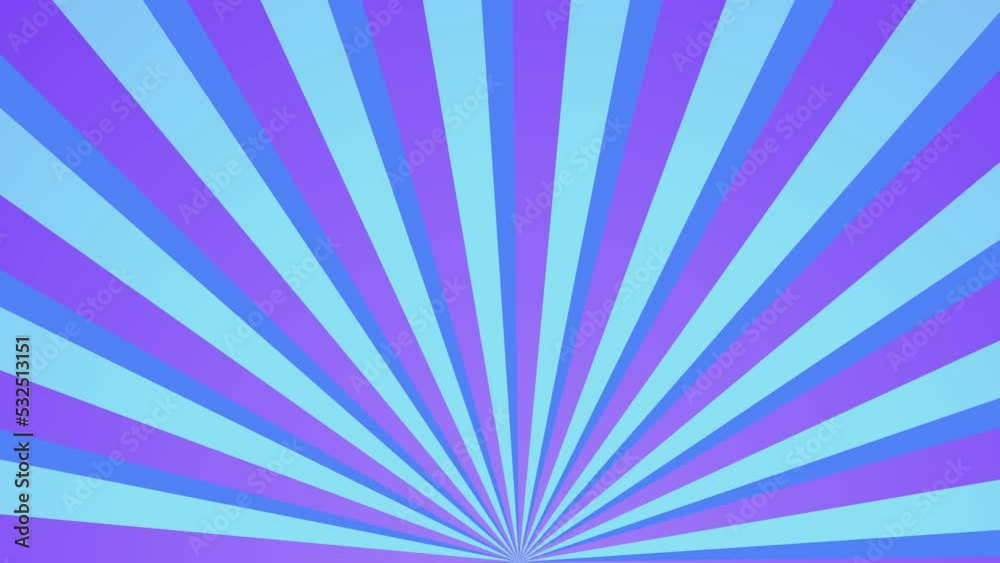 Down side rays on blue gradient background animation. Sunburst, radial ...