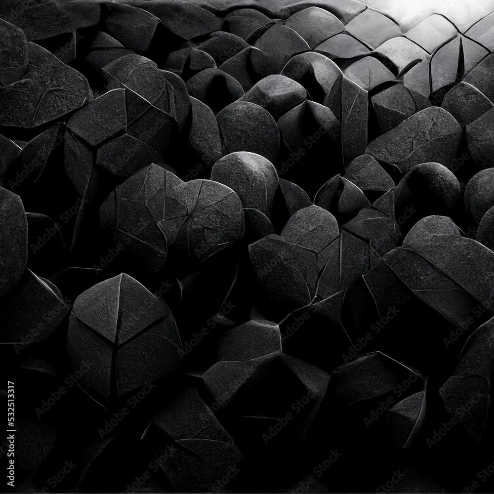 Black 3D abstract pattern. Seamless 3D background wallpaper. Advanced ...
