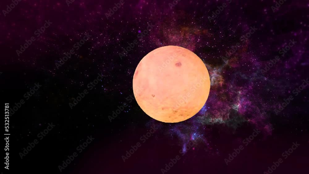 Rotation of a planet in deep space Space background Universe origin ...