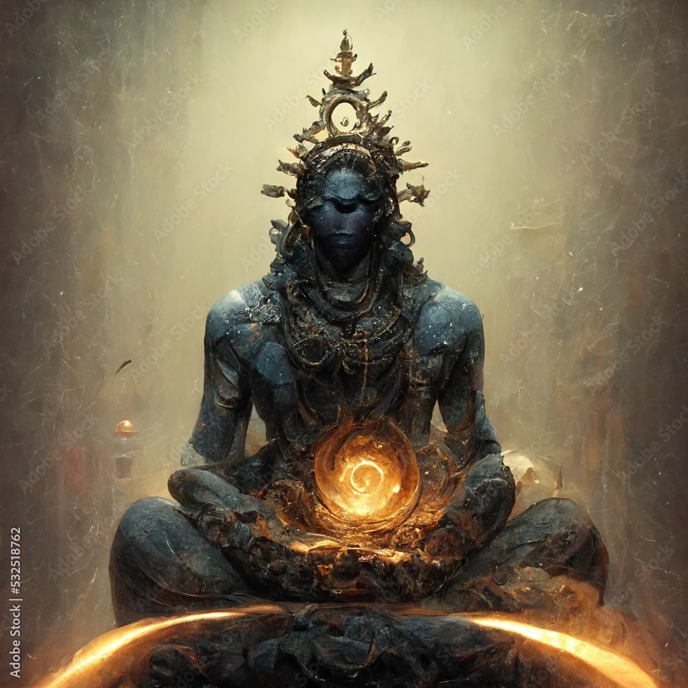 Shiva painting. Epic concept art, all might Shiva god. Powerful shiva ...